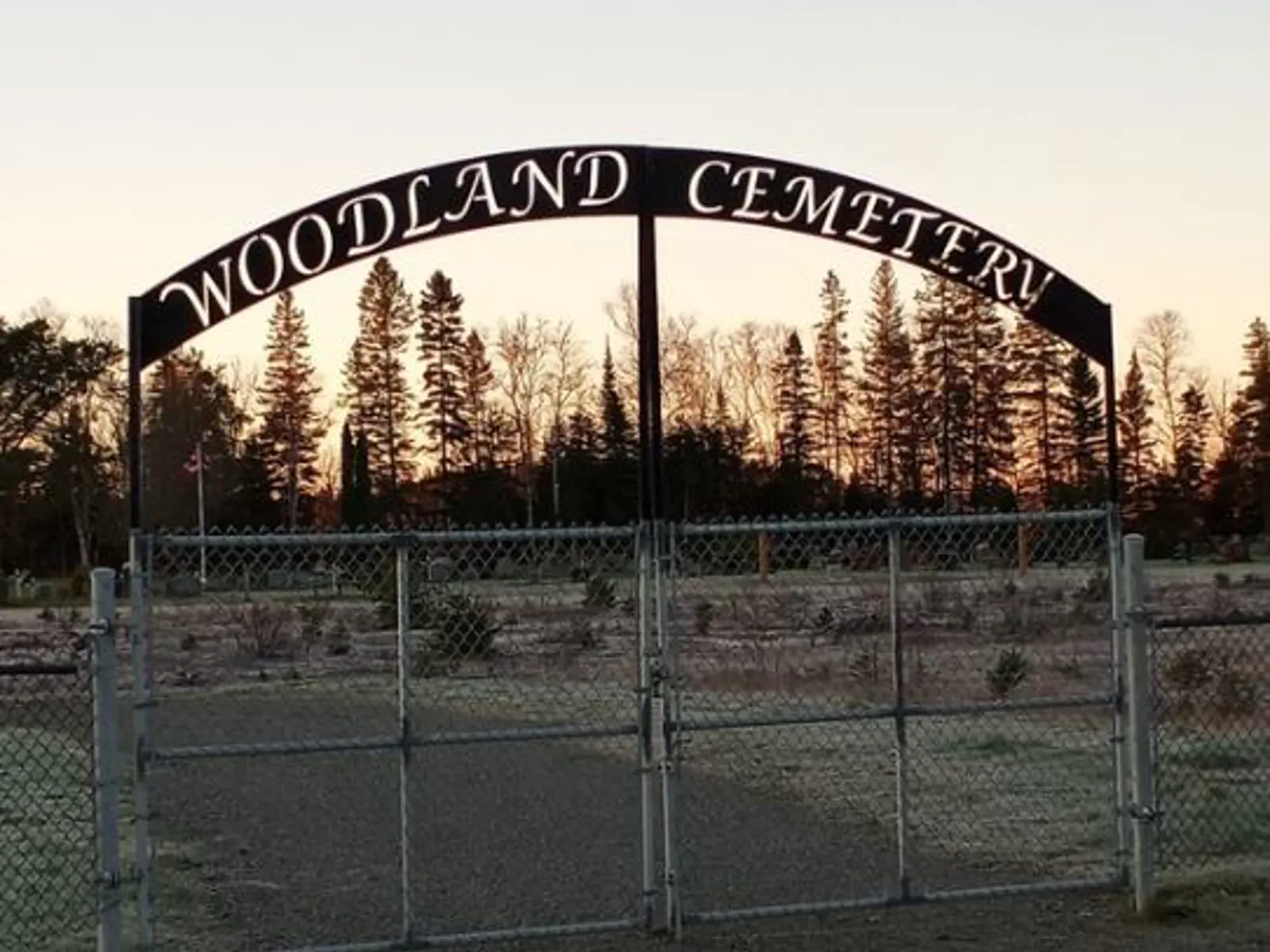 Municipal News Blast! - New Gate Sign at Woodland Cemetery ...